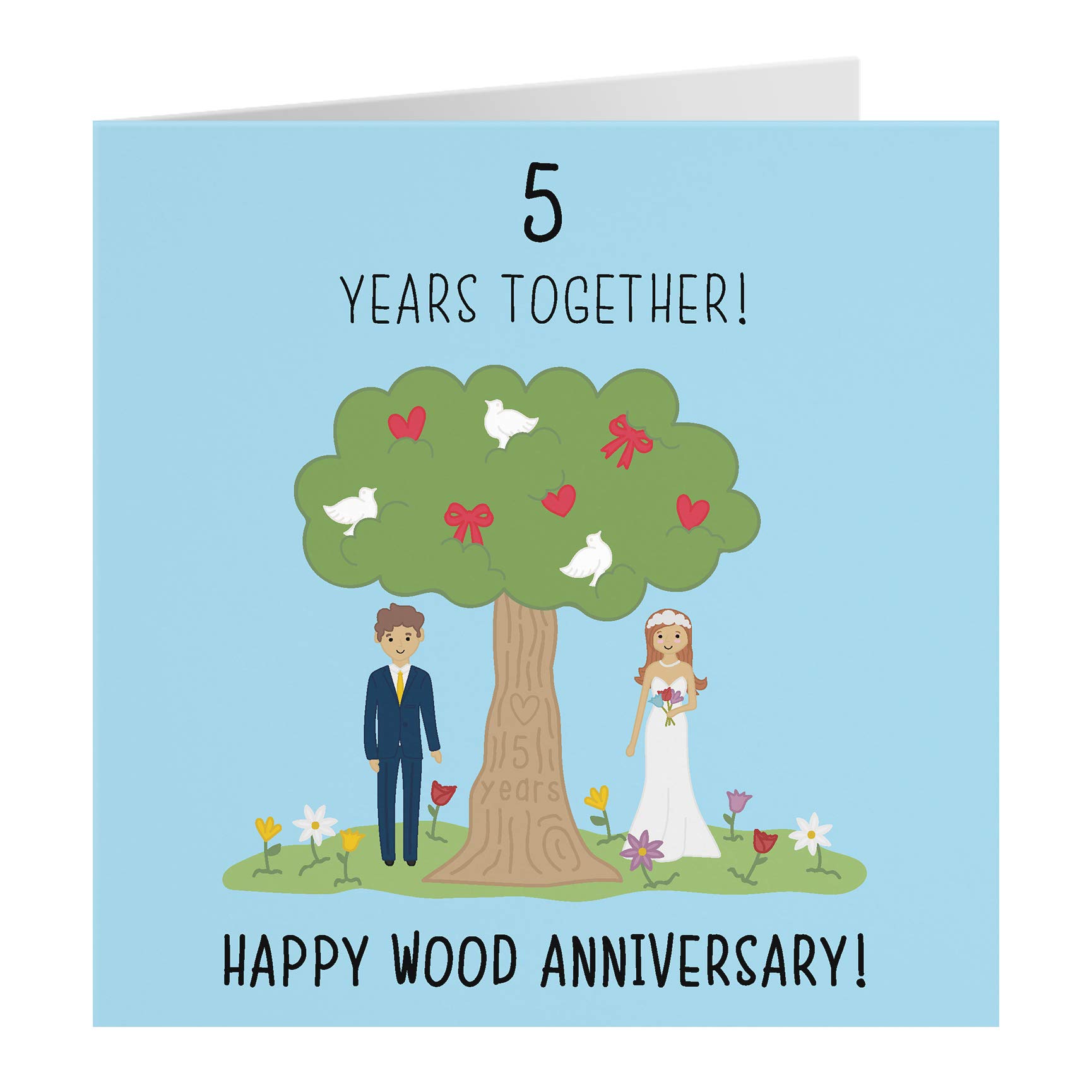 Buy 5th Wedding Anniversary Card Wood Anniversary Iconic Collection 