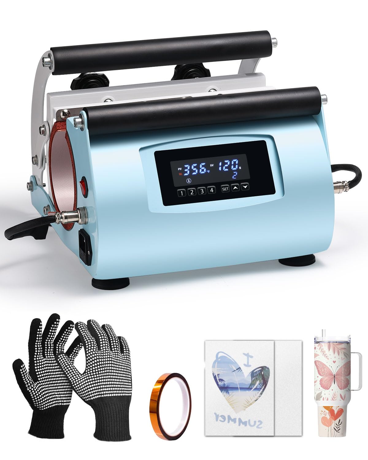 OFFNOVA 2 in 1 Dual 40 OZ Tumbler Heat Press Machine Double Station Combo Mug Heat Press Machine ...