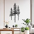 Amazon.com: Metal Pine Tree Wall Art Decor, Nature Home Decor, Cedar ...