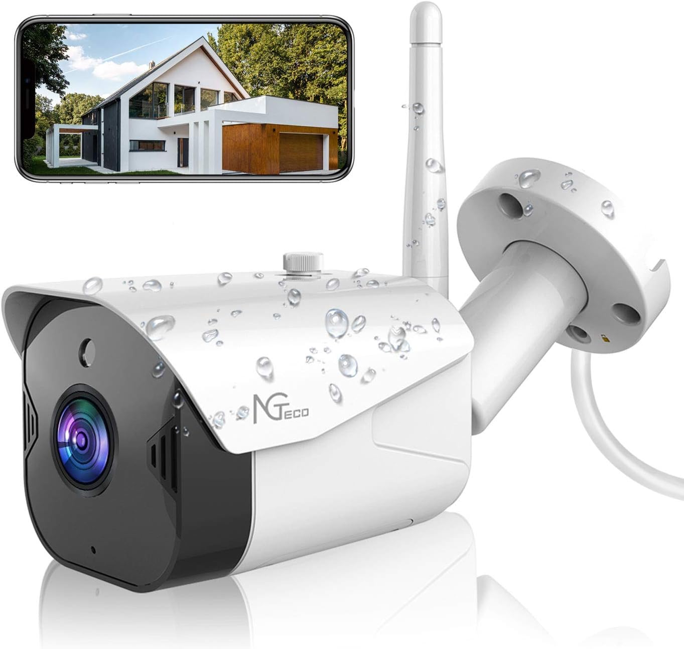 Amazon.com: Outdoor Security Camera, NGTeco Wired Wireless Outdoor ...
