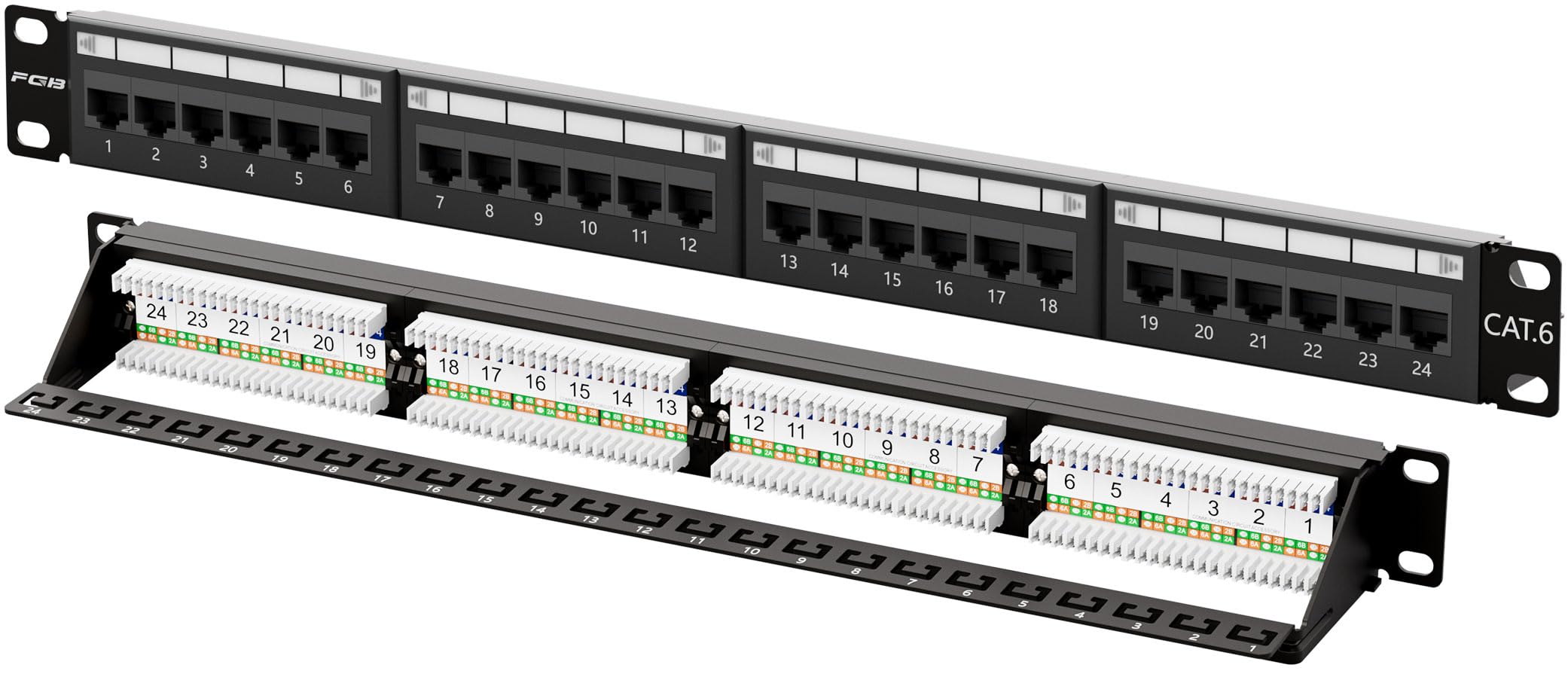 Mua FGB 1U 24 Port Cat6 Patch Panel, 19" Rackmount or Wall Mount Patch ...