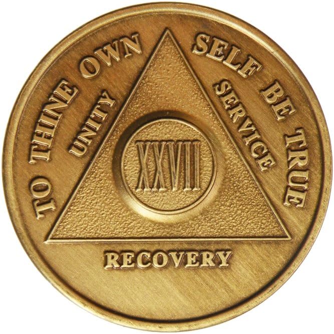 27 Year Bronze AA (Alcoholics Anonymous) – Sober / Sobriety / Birthday ...