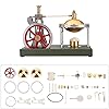 ConGamefun Steam Engine Kit, DIY Assembly Retro Vertical Metal Steam ...
