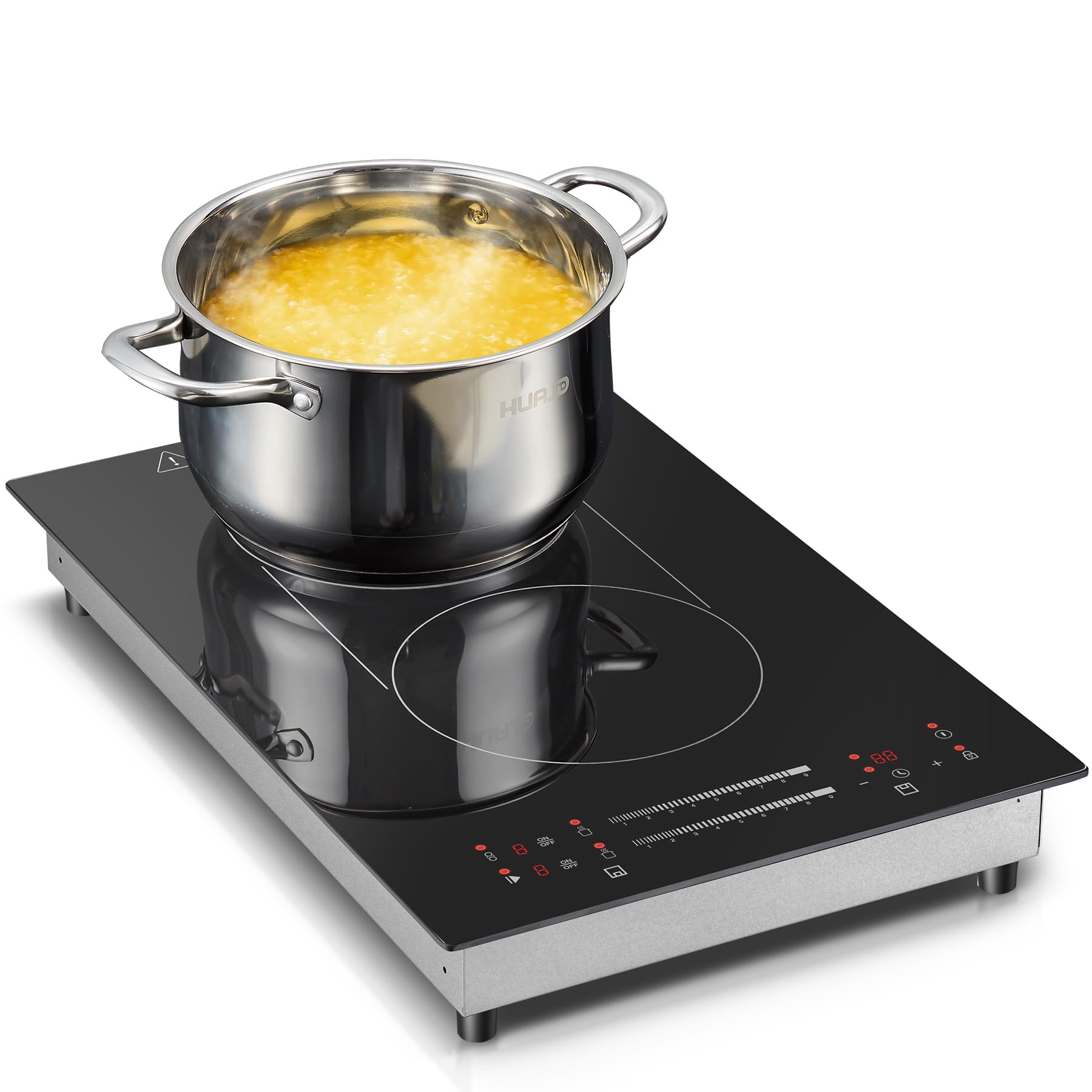 12 Inch Induction Cooktop 2 Burners, 120V 1800W Electric Stove with ...