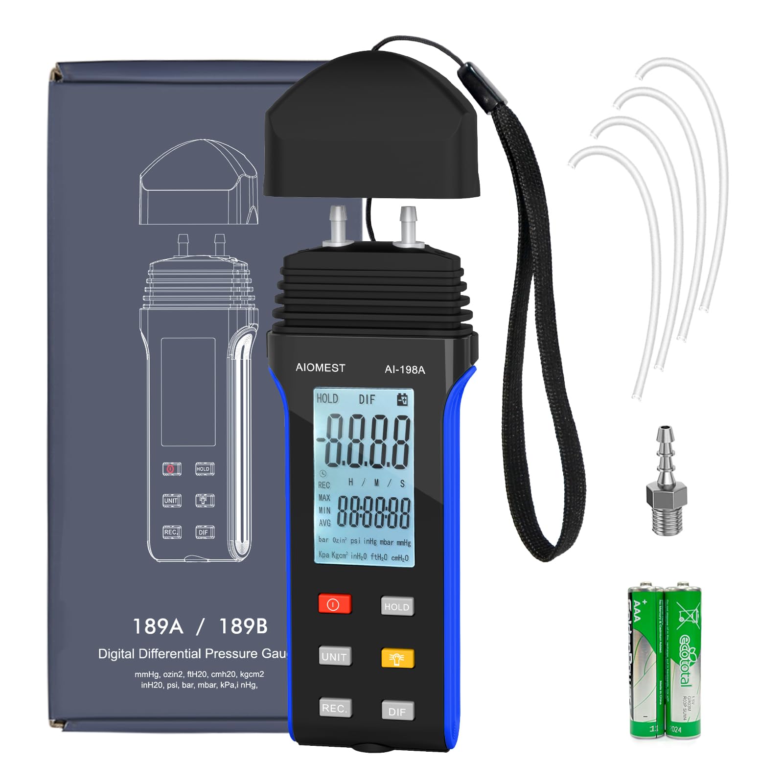 Mua AIOMEST Digital Manometer Gas Pressure Tester ±2 psi / ±13.79 kpa ...