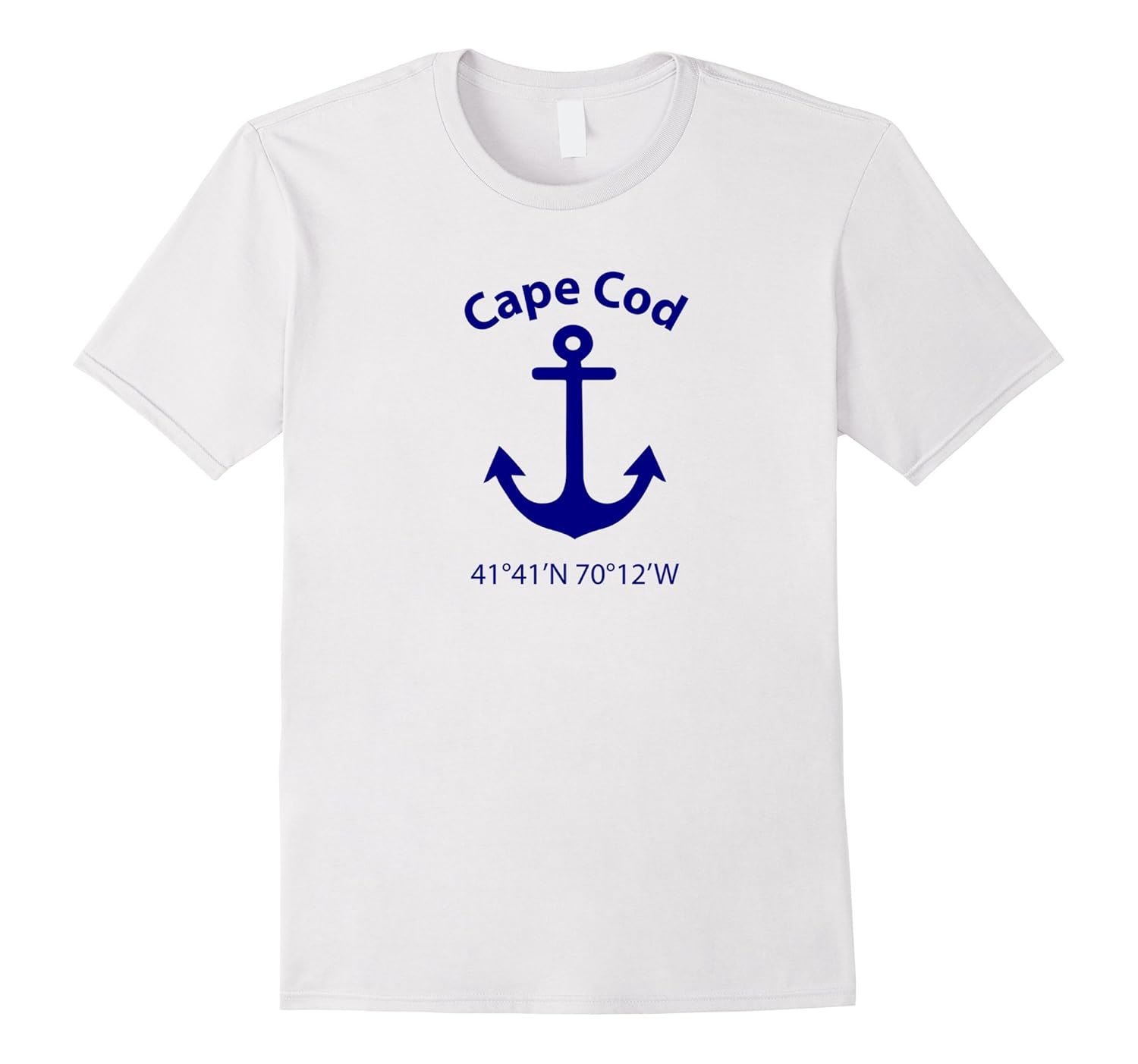 Nautical Cape Cod Coordinates Sailing Anchor T-Shirt