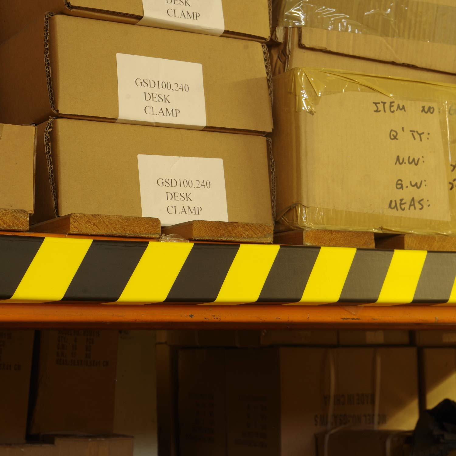 WRP4YB PU Foam Strips Wall Bumpers with Hi-Vis Yellow/Black Stripes for ...