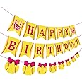 Amazon.com: JOYMEMO Softball Themed Birthday Decorations for Girls ...