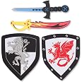 Amazon.com: Liberty Imports 4 PCS Dual Foam Sword and Shield Combo ...