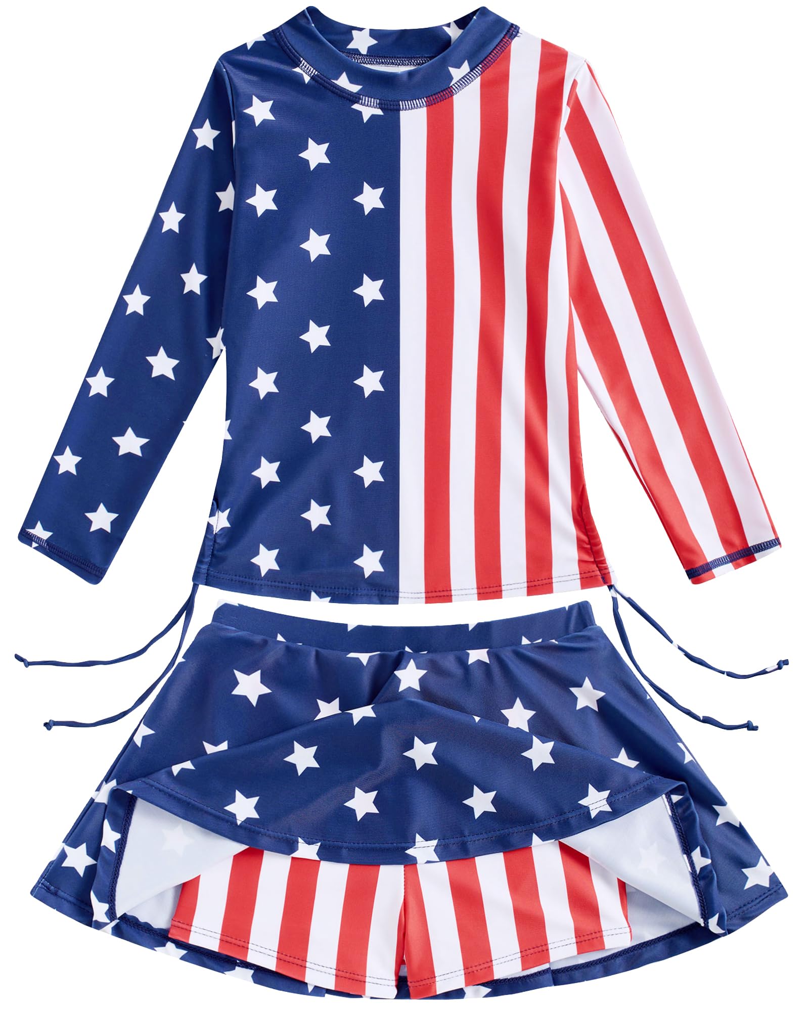swimsobo Toddle Girls Swimsuits 4th of July Rash Guard Patriotic ...
