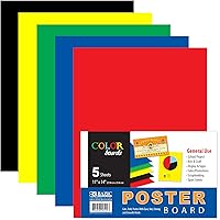 Amazon.com : BAZIC Poster Board 11" X 14" Assorted Colored Poster Board ...