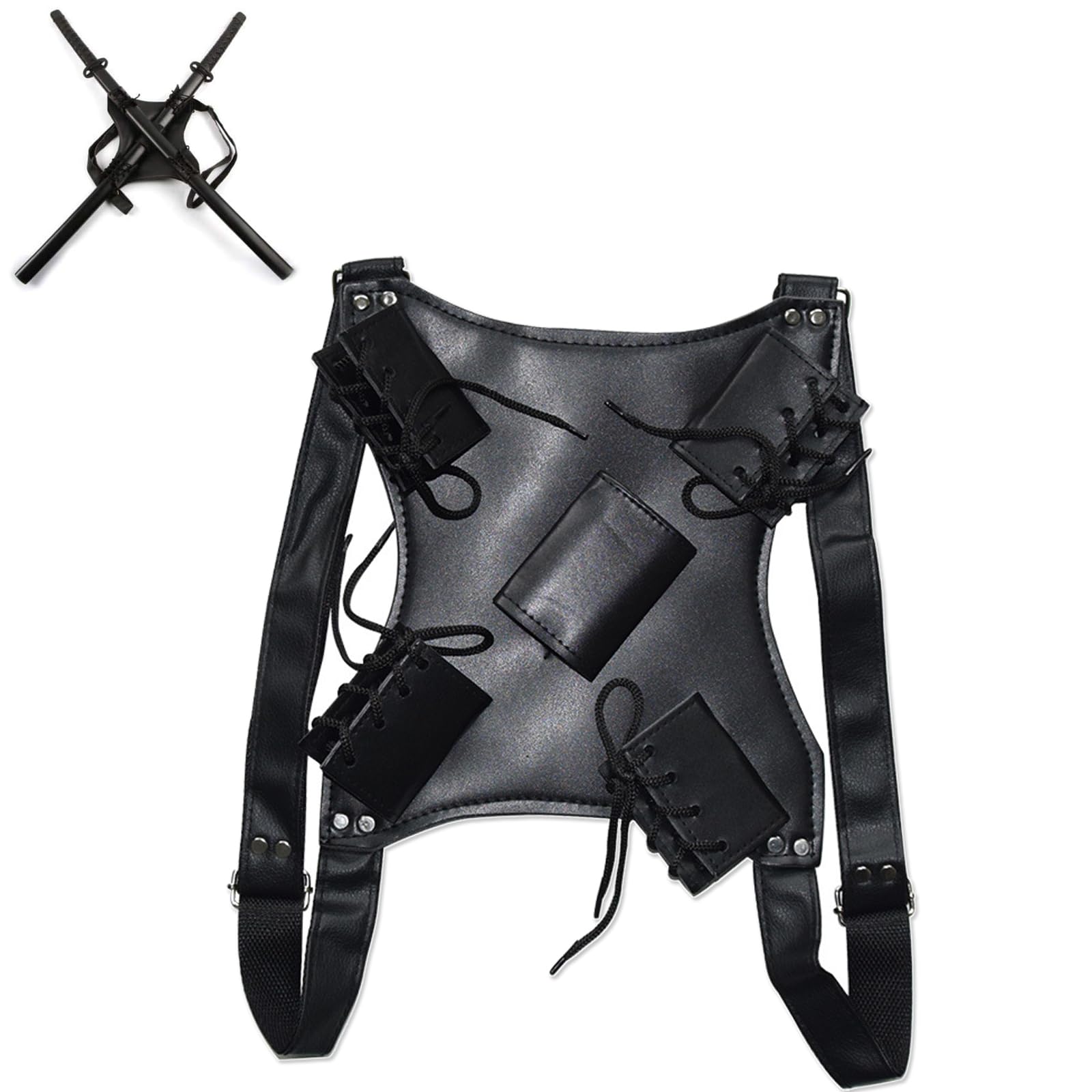 Aoketo Double Sword Holster Sword Back Sheath for Ninja Hero Cosplay ...