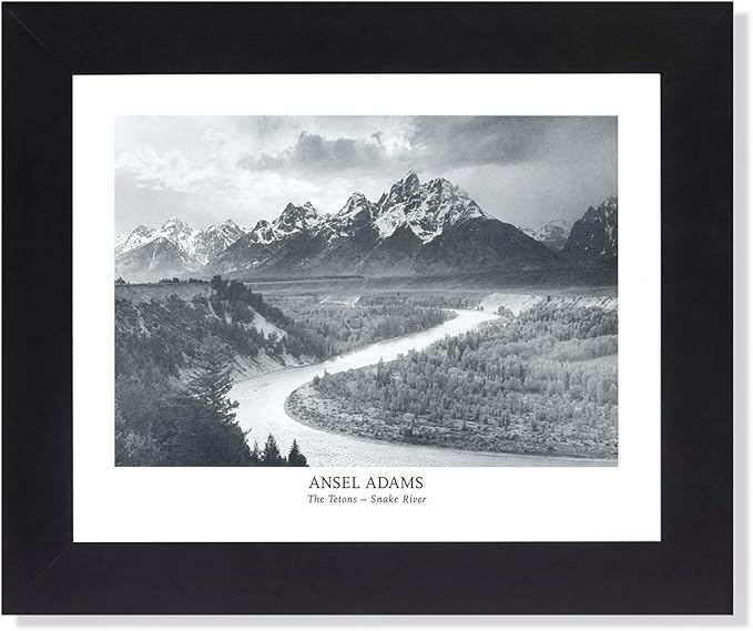 Amazon.com: Ansel Adams Snake River B/W Photo Wall Picture Framed Art ...