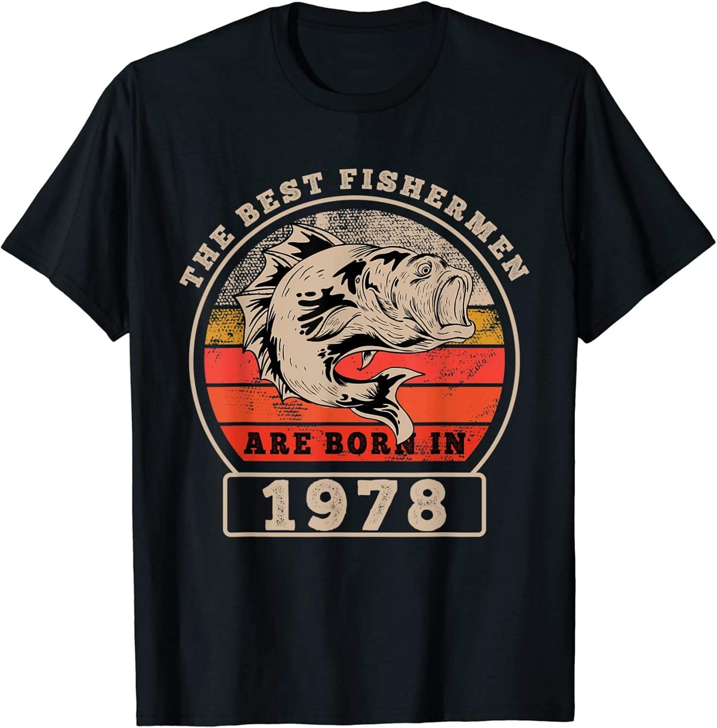 Amazon.com: Mens The Best Fisherman is 43 Years Old Funny Vintage ...