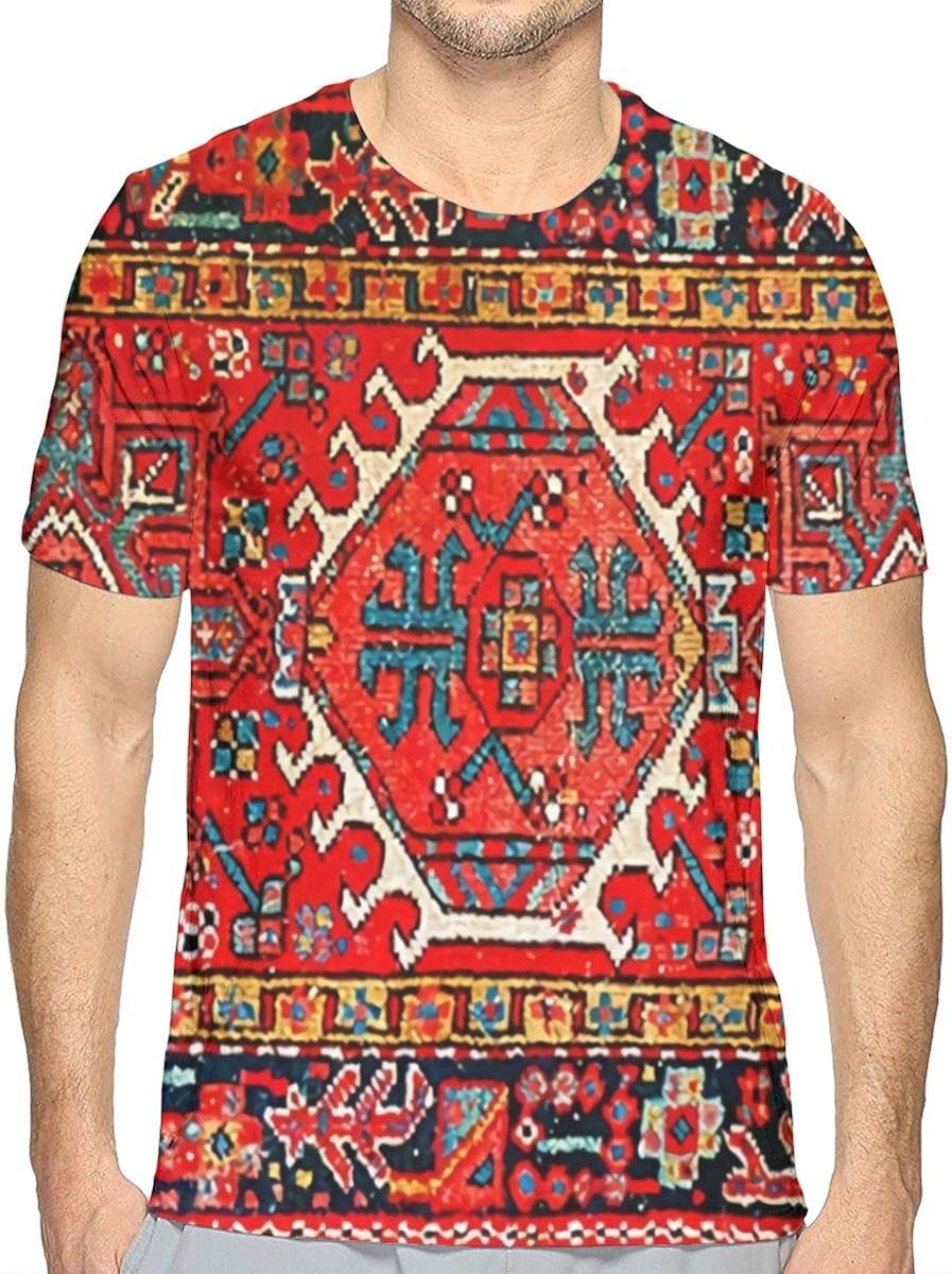 EU Antique Oriental Turkish Rug Men Comfortable Short Sleeves T-Shirts ...
