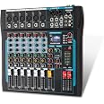 Amazon.com: SIKUING Audio Mixer,6 Channel Board Mixer for Streaming ...