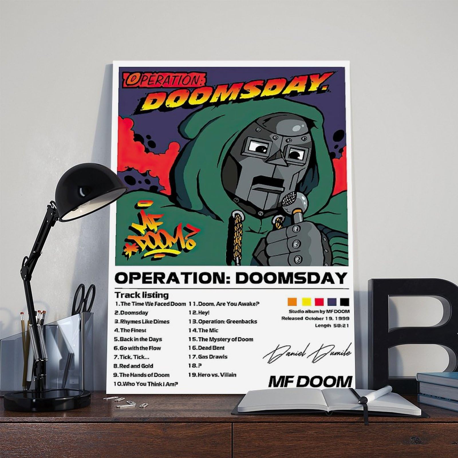 Liwaed MF DOOM Music Poster Operation Doomsday Canvas Poster Unframe ...