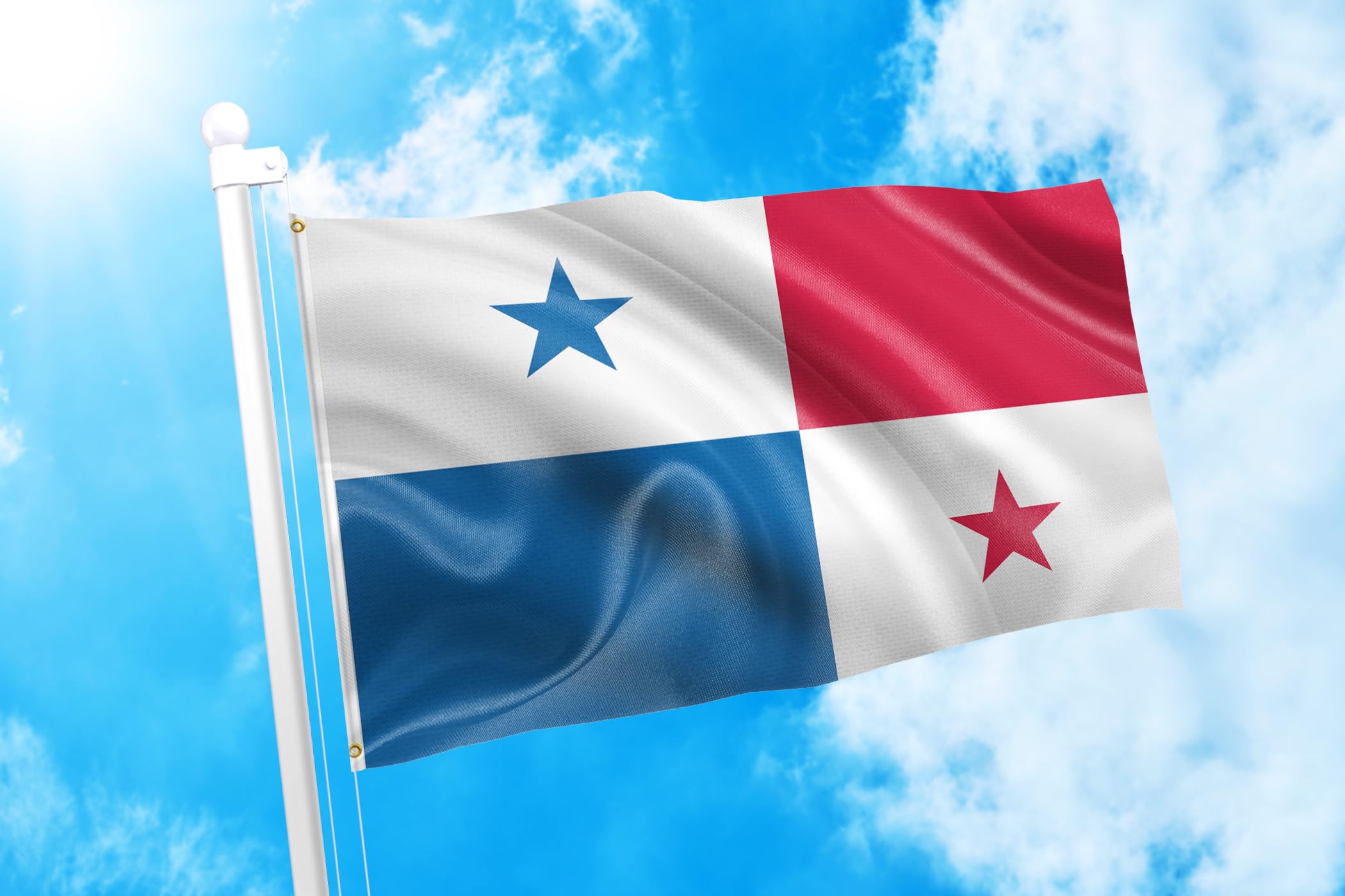 DMSE Panama Panamanian National Flag 3X5 Ft Foot 100% Polyester 100D ...