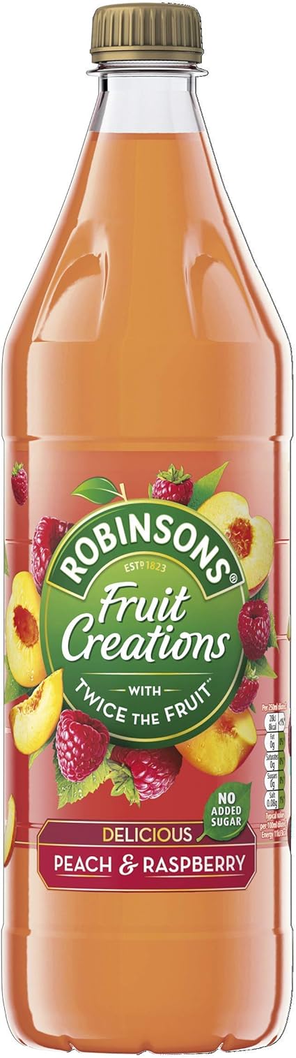 Robinsons Fruit Creations Delicious Peach & Raspberry Squash 1000g ...