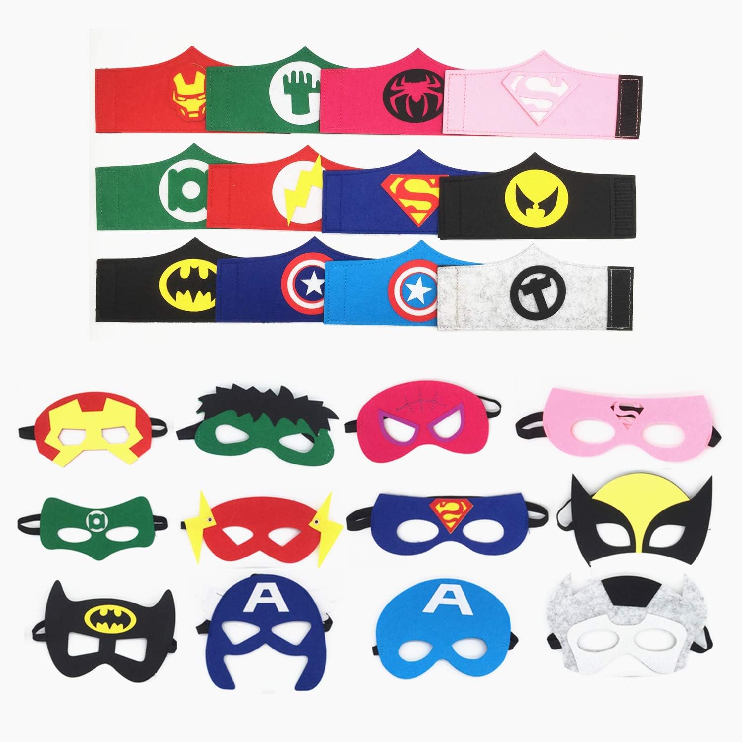 Topways® Superhero Masks Bracelets Party Supplies, Superhero Party ...