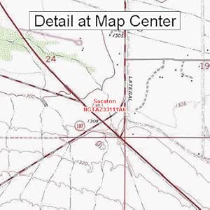 Amazon.com : USGS Topographic Quadrangle Map - Sacaton, Arizona (Folded ...
