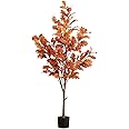 Amazon.com: Nearly Natural 6ft. Autumn Oak Artificial Fall Tree : Home ...