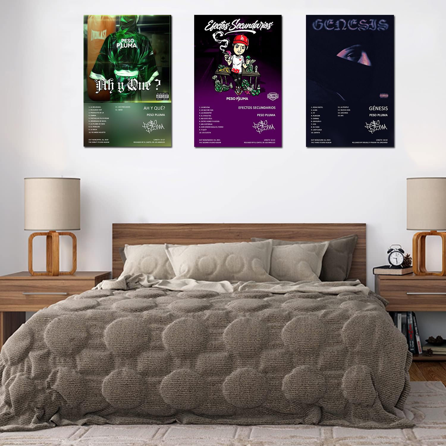Peso Pluma Album Cover Limited Edition Posters (Set Of 3) Unframed 8in ...