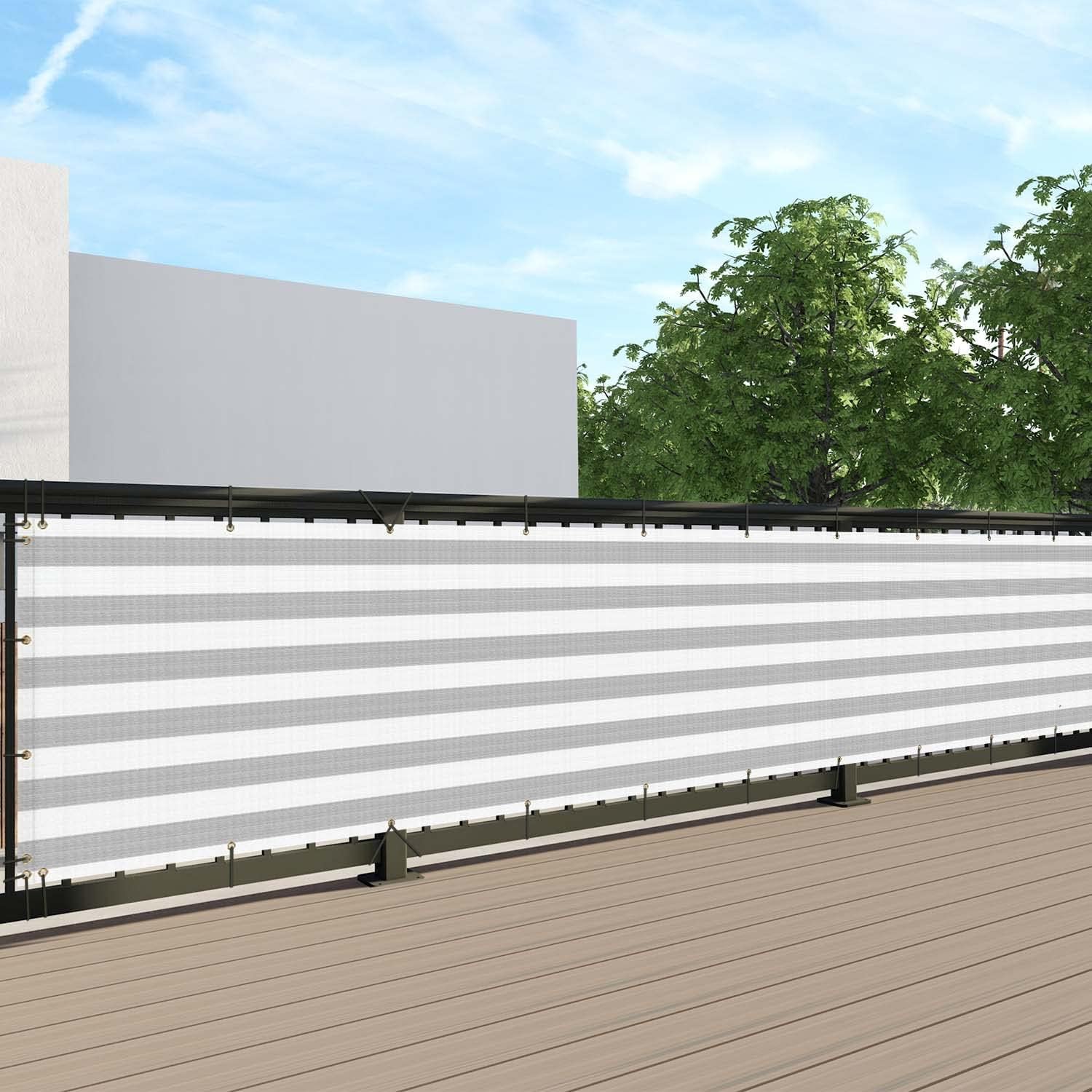 SunnyRoyal 3'x15' Balcony Privacy Fence Screen Apartment Railing Deck ...