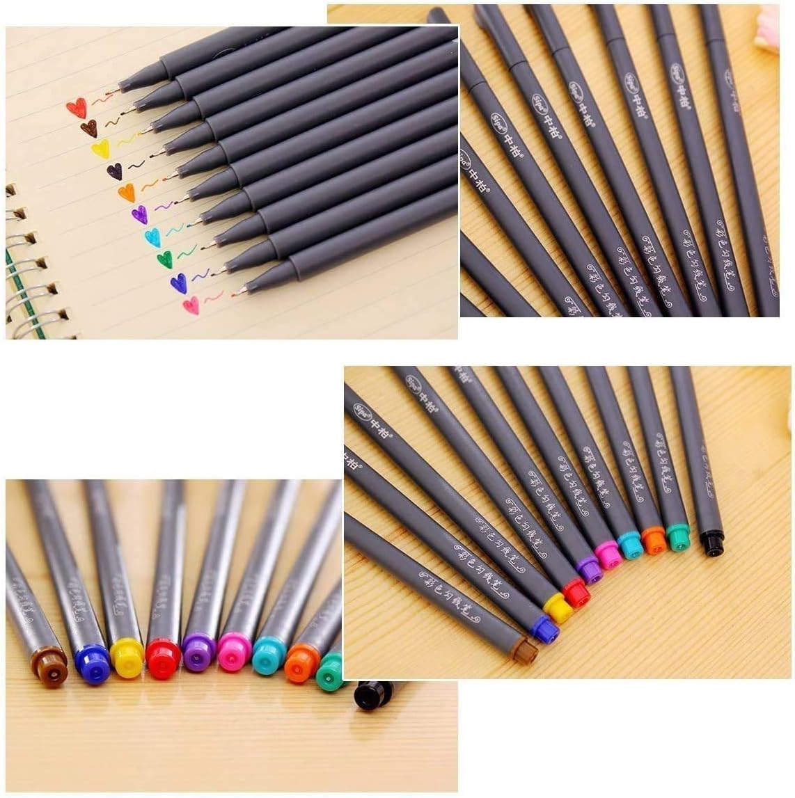 Fineliner Color Pens Set,10 Pack Fine Liner Color Pen Set Sketch ...