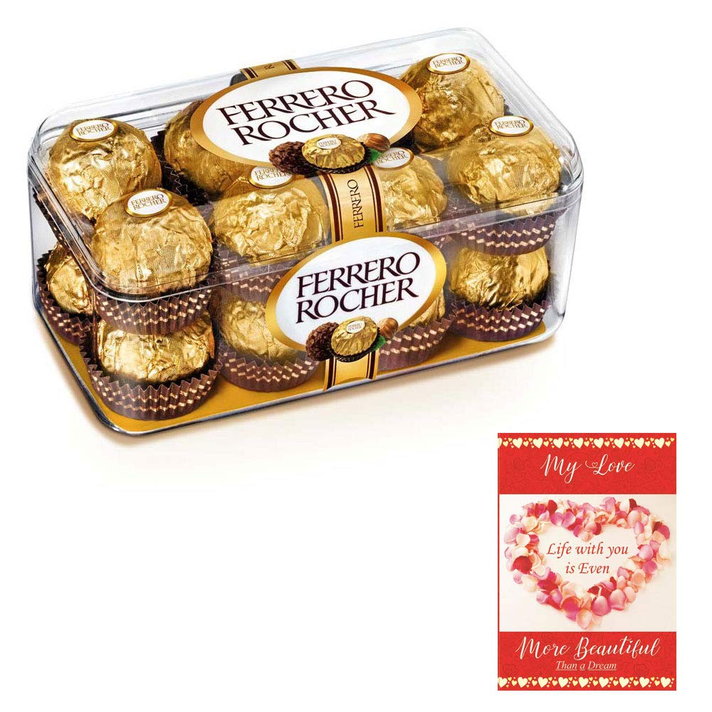 SFU E Com Ferrero Rocher Valentine'S Day Combo Gift Box, 16 Pieces With ...
