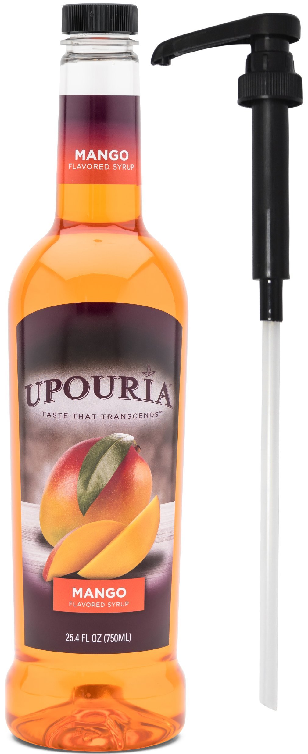 Amazon.com : Upouria Peach Flavored Syrup, 100% Vegan and Gluten-Free ...