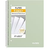 Amazon.com : SUNEE Spiral Notebook, 1-Subject, Graph Ruled Paper, 8" x ...
