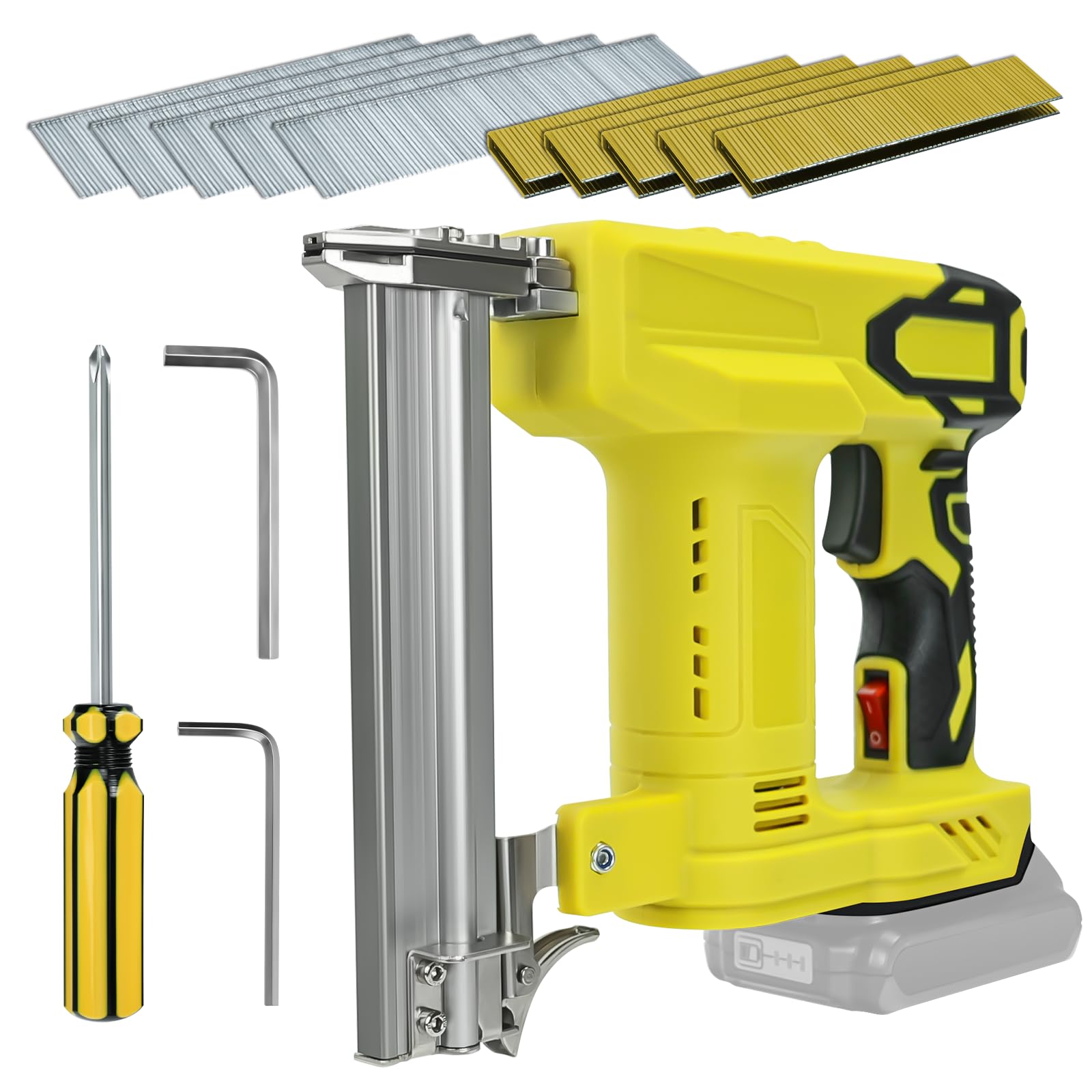 Cordless 18 Gauge Nailer Gun for DeWalt 20V Max Battery, 18 GA 2 in 1 ...