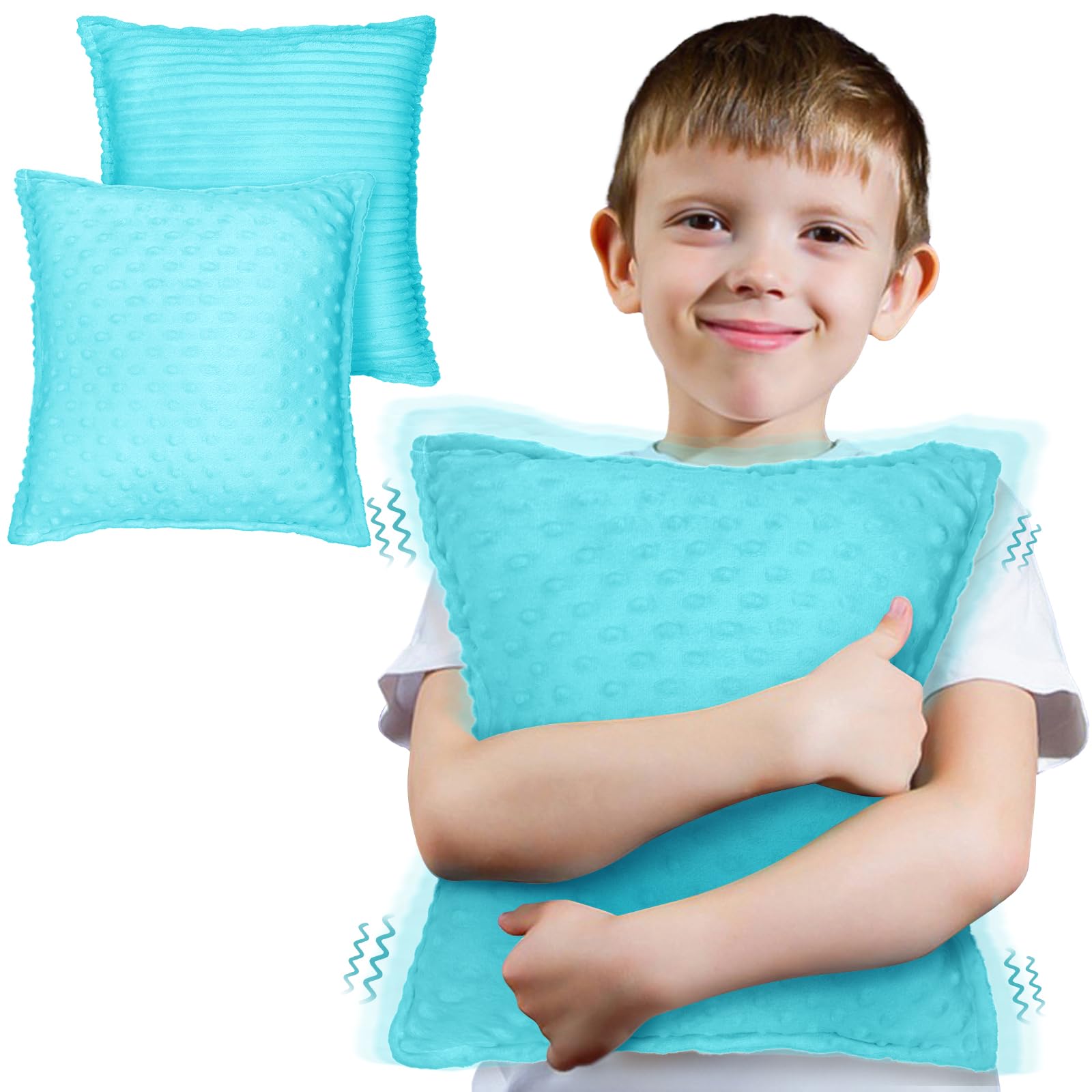 Subao 12" Vibrating Sensory Toddler Pillow with Two Textures,Sensory ...