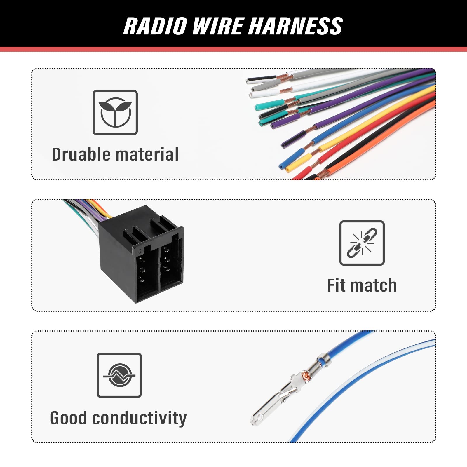 Mua Car ISO 16 Pin Radio Wiring Harness Connector for International ...