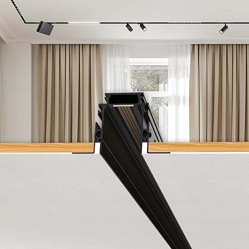 SCON Track Rails, Recessed Magnetic Track Lighting Kit, 4-Wire Aluminum ...