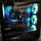 CiT Flash ARGB PC Gaming Case, M-ATX, 4 x 120mm ARGB Rainbow Fans ...