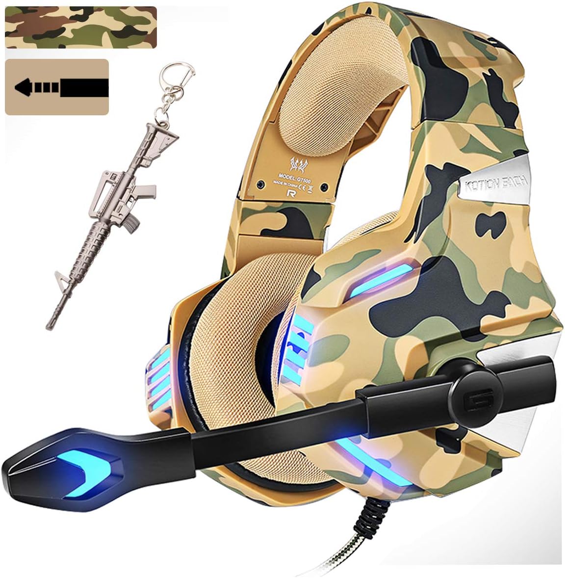 Amazon.com: Camo Pro Stereo Gaming Headset for PS4 Xbox One PC, All ...