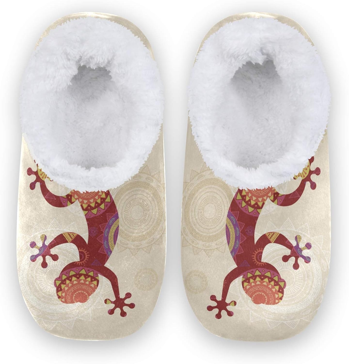 Amazon.com | Linomo Bohemian Ethnic Lizard Chameleon Slippers for Women ...