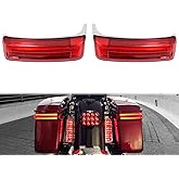 Amazon.com: HDBUBALUS Motorcycle Saddlebag Tail Lights Run Brake LED Turn Signal Lamp Fit for ...