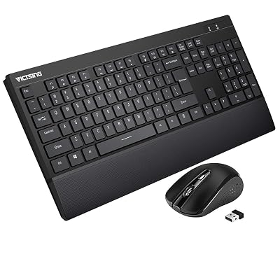 Buy VicTsing Wireless Keyboard and Mouse Combo[Fatigue Reliever], 2.4G ...