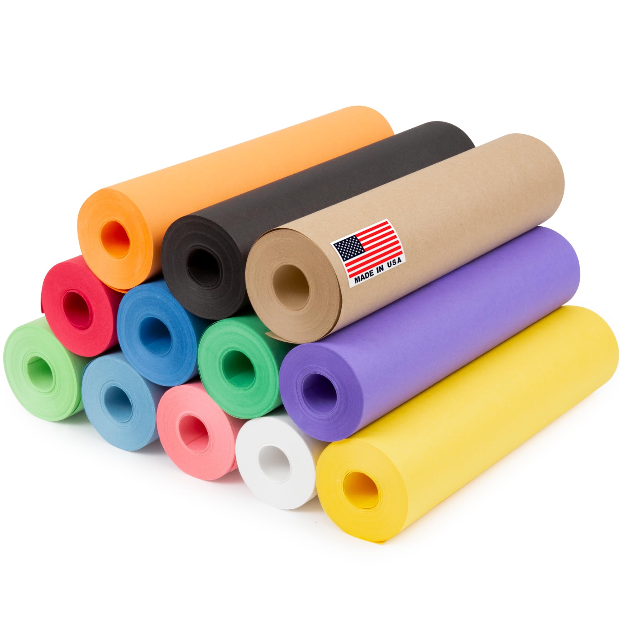 Paclord 12" x 1200" (100 ft) Pack of 12 Rolls USA Made Multi-Color ...