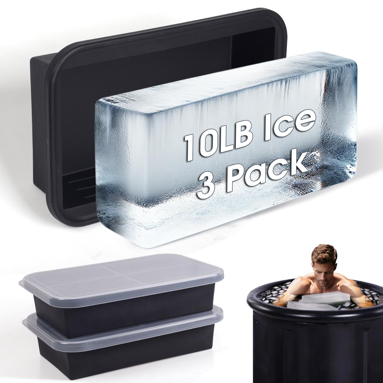 Annaklin Extra Large Ice Block Mold for Ice Bath Cold Plunge ...