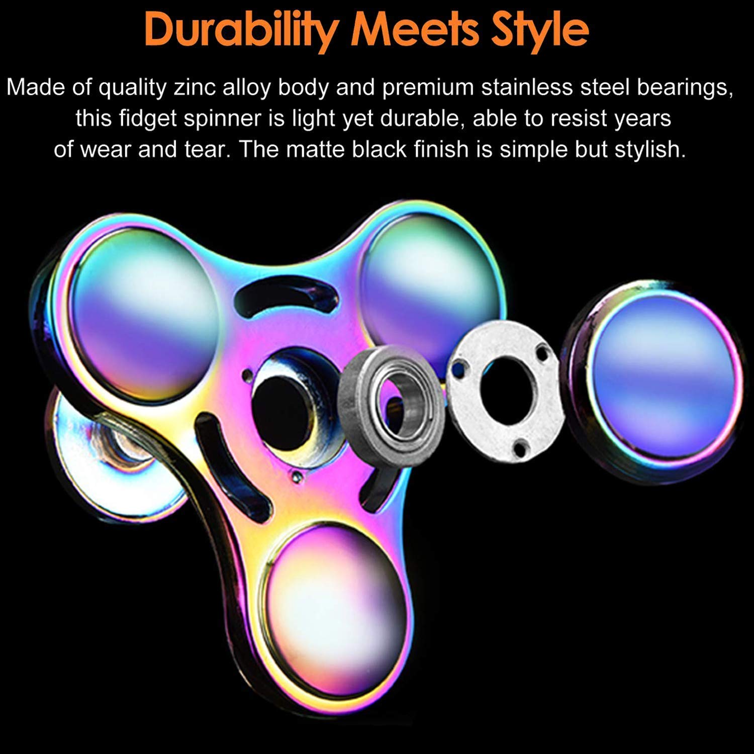Mua Cool Fidget Spinners Toy Metal for Kids Adults, Steel Finger Hand ...