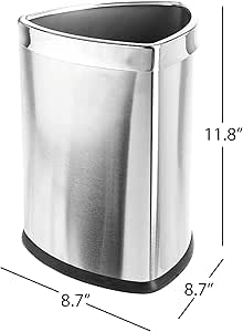 Amazon.com: Bennett Magnificent Designed Triangle Shape Wastebasket ...
