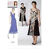 Amazon.com: VOGUE PATTERNS V8998 Misses' Dress Sewing Template, Size A5 ...