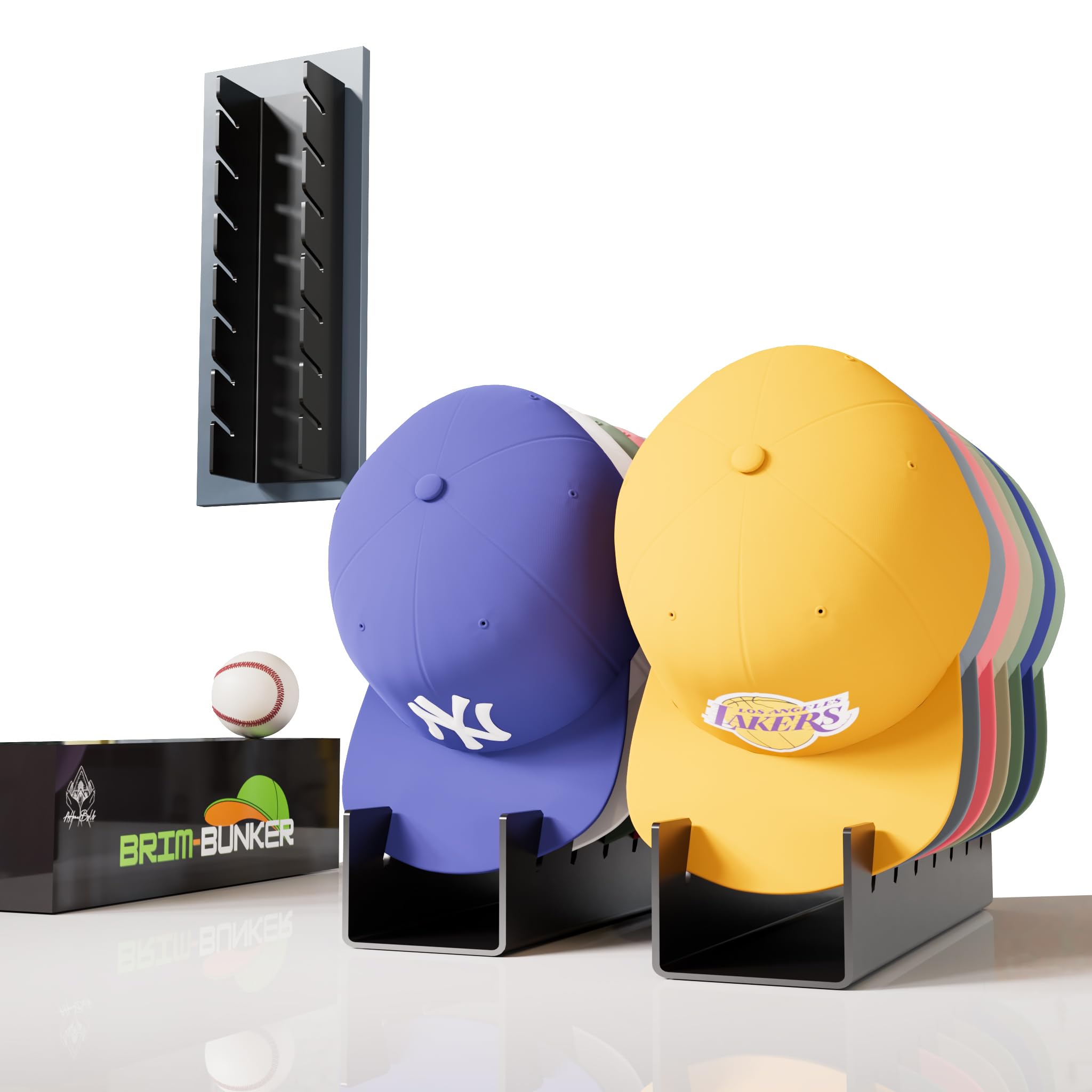 Brim Bunker | Premium Hat Display For Baseball Caps | Pack of 2 ...