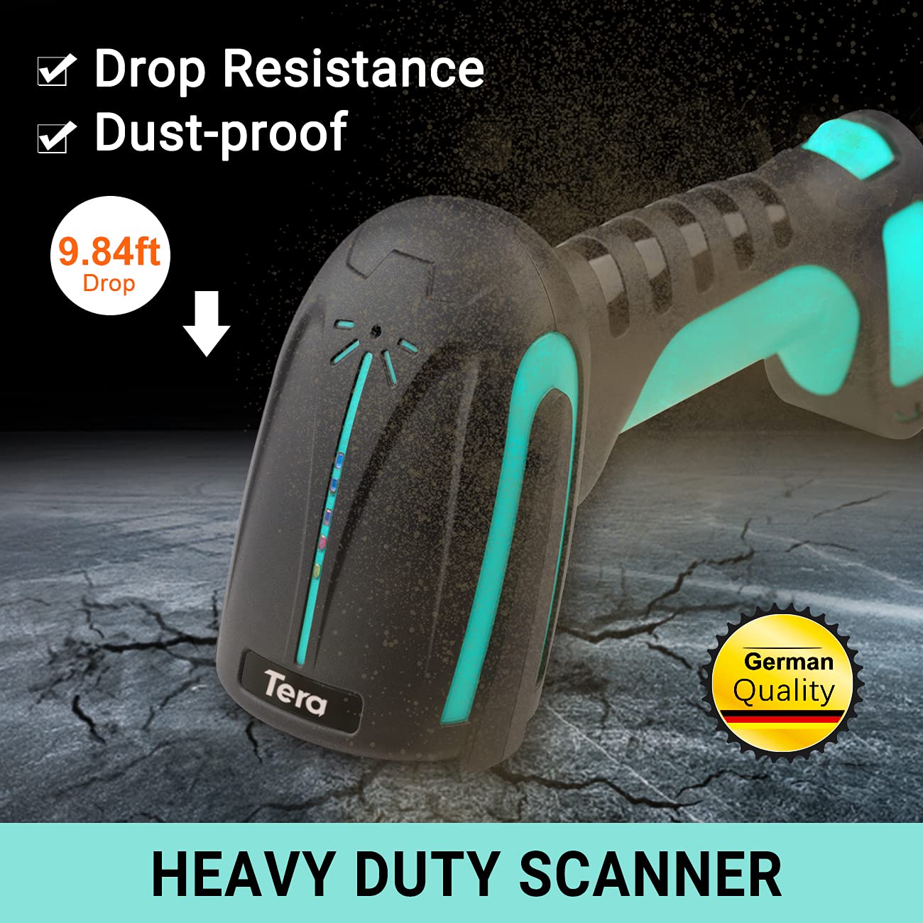 Mua Tera 1D 2D QR Barcode Scanner Wireless with Stand, Heavy Duty ...