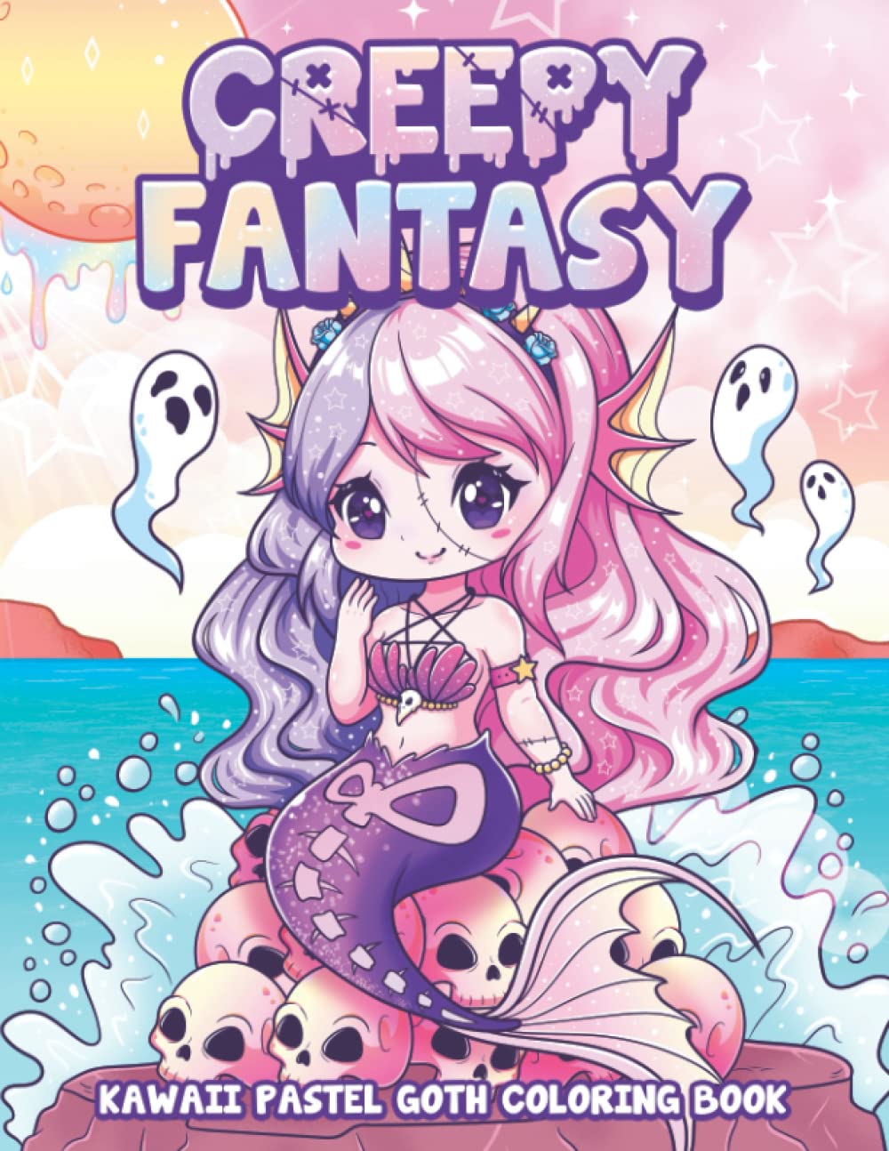 Mua Creepy Fantasy Kawaii Pastel Goth Coloring Book: Cute and Creepy ...