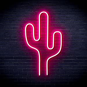 Amazon.com: ADVPRO Cactus Flex Silicone LED Neon Sign - Pink - st16s32 ...